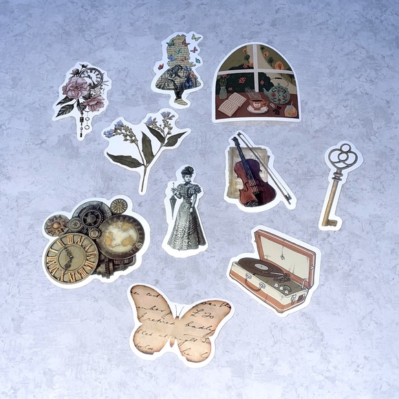 Design | 1pc Cottagecore Sticker Pack Stickers Travel Vintage Soft ...